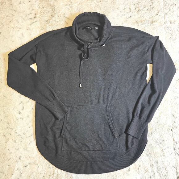 Cyrus | Sweaters | Cyrus Drawstring Neck Charcoal Grey Soft Sweater ...